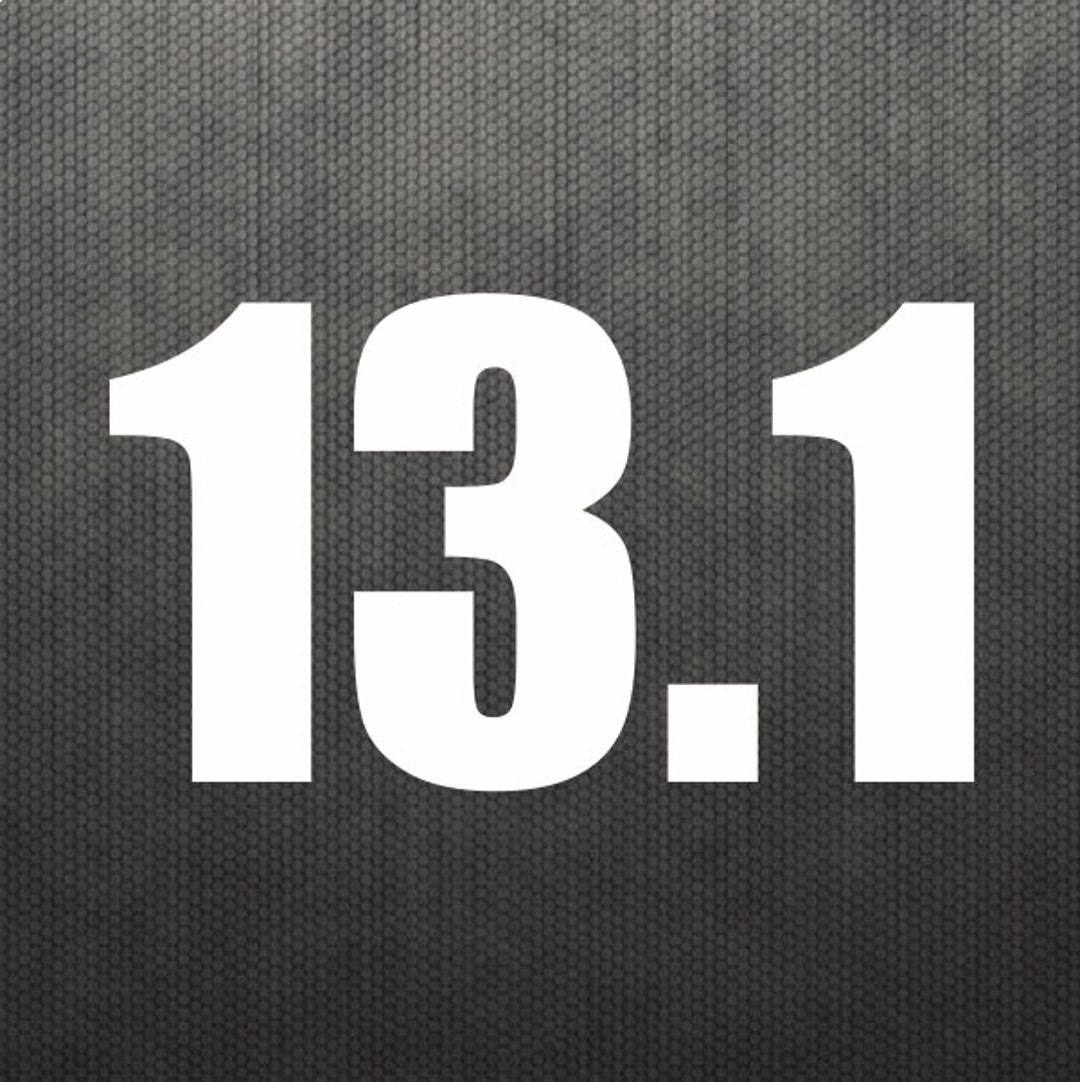 13.1 Half Marathon Bumper Sticker Vinyl Decal Runner Run Sticker Window ...