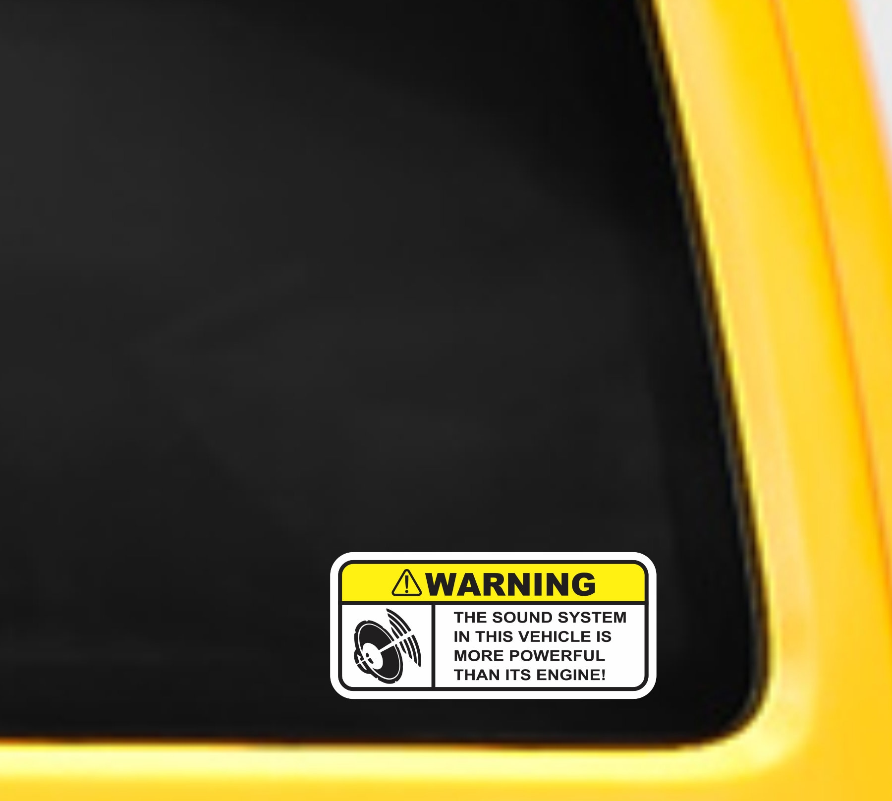 Sound System Warning Funny Sticker Vinyl Decal Dashboard Visor | Etsy
