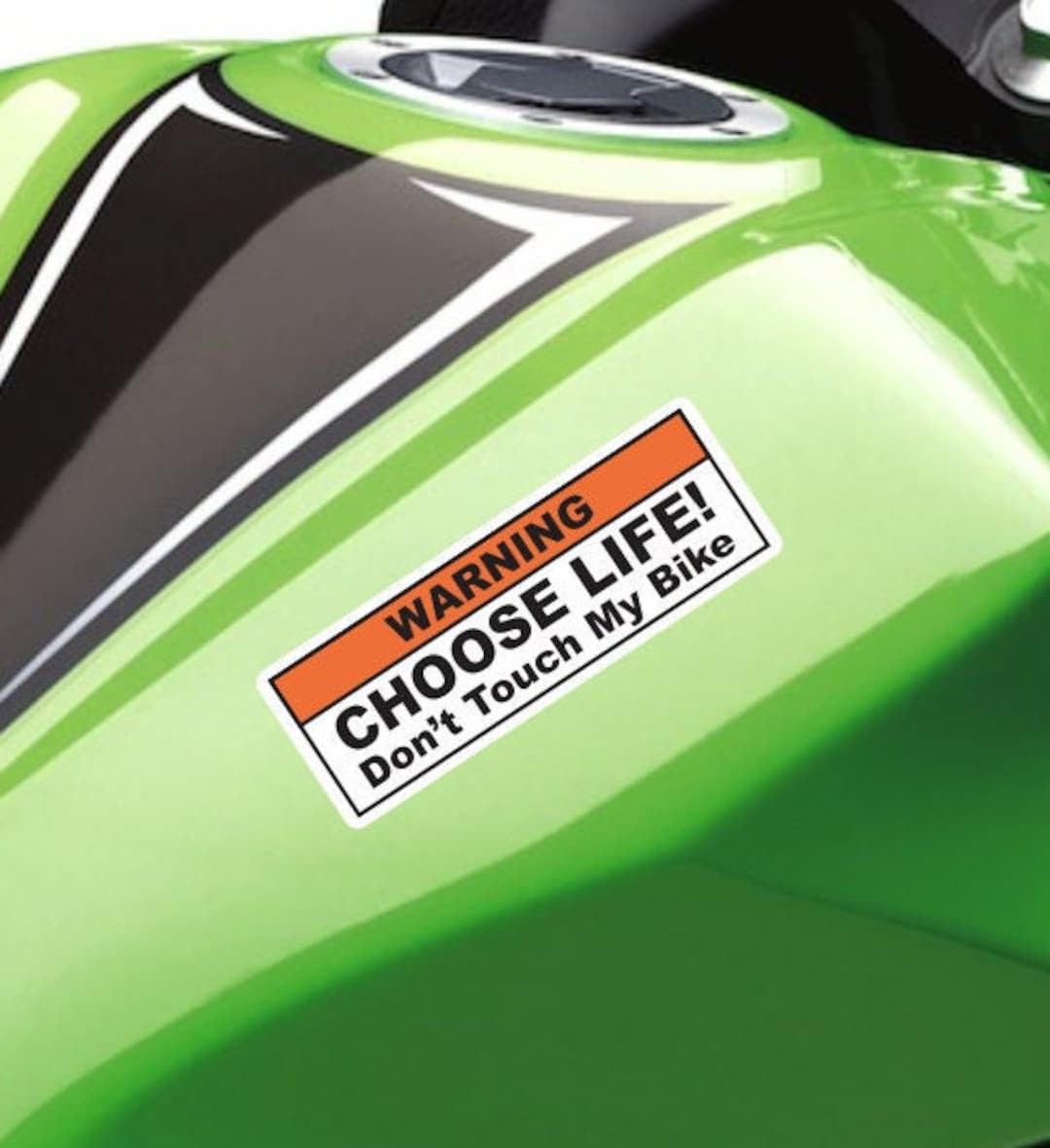 Funny Warning Sticker Set, Label Vinyl Decal - Choose Life Don't Touch ...