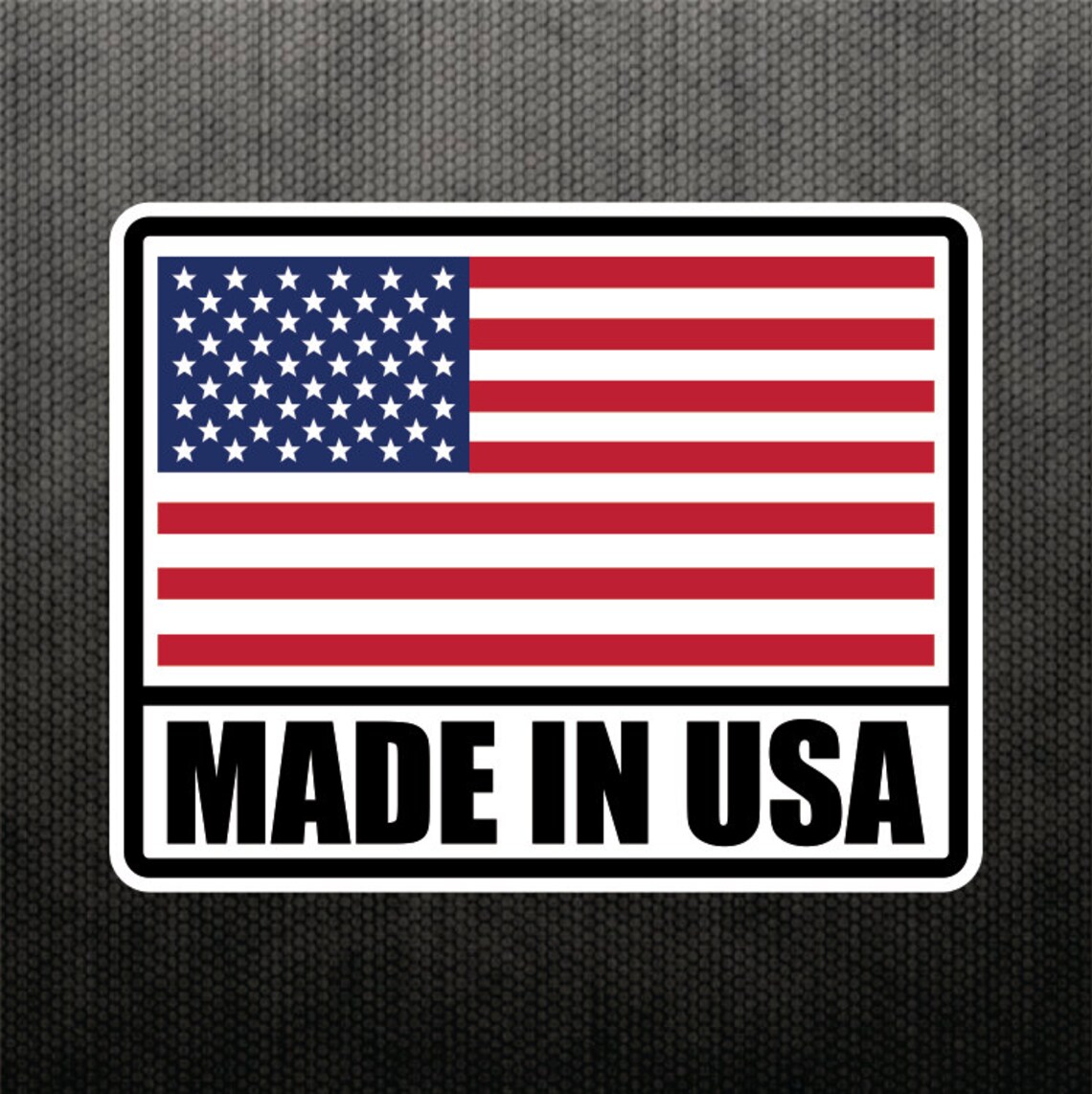Made in USA America Sticker Vinyl Decal United States Flag Sticker ...