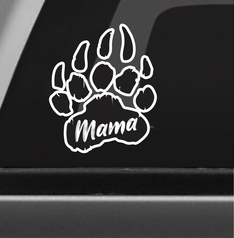 Papa Bear Paw Print Bumper Sticker Vinyl Decal Dad Father - Etsy