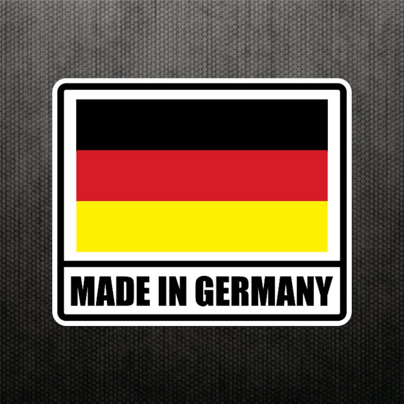Made in Germany Sticker Vinyl Decal German Flag Sticker German | Etsy