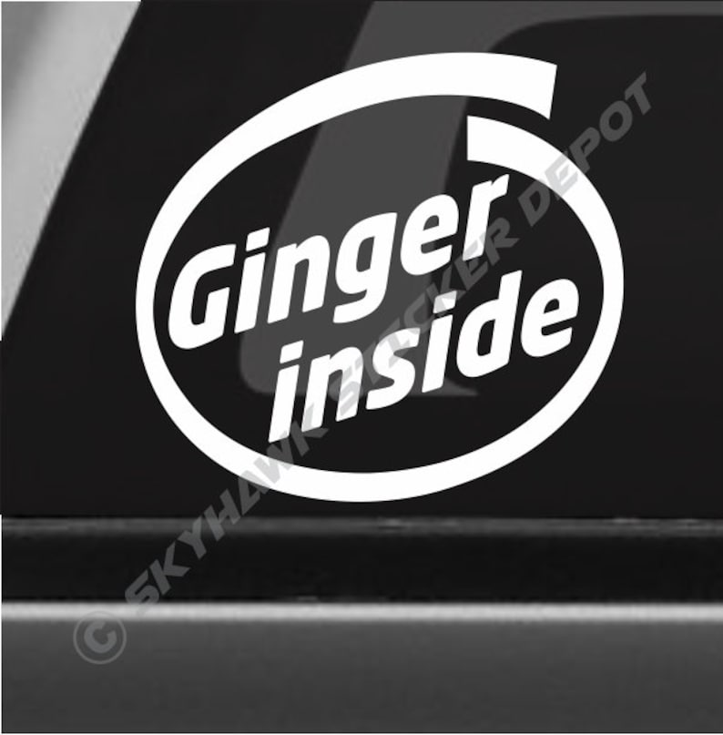 Ginger Inside Funny Bumper Sticker Vinyl Decal Car Truck SUV - Etsy
