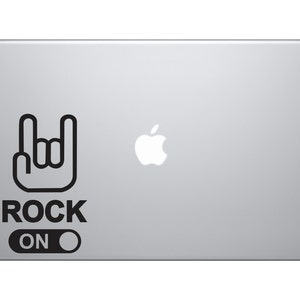 Rock on Switch Funny Bumper Sticker Vinyl Decal ACDC Kiss Hard Rock ...