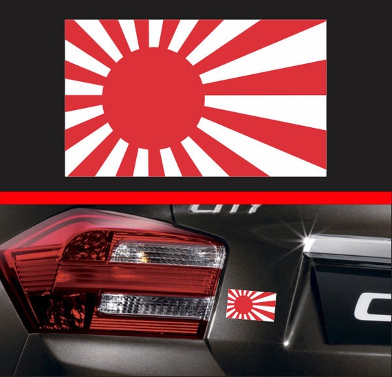 Auto Parts And Accessories 4 Japan Rising Sun Flag Vinyl Decal Bumper