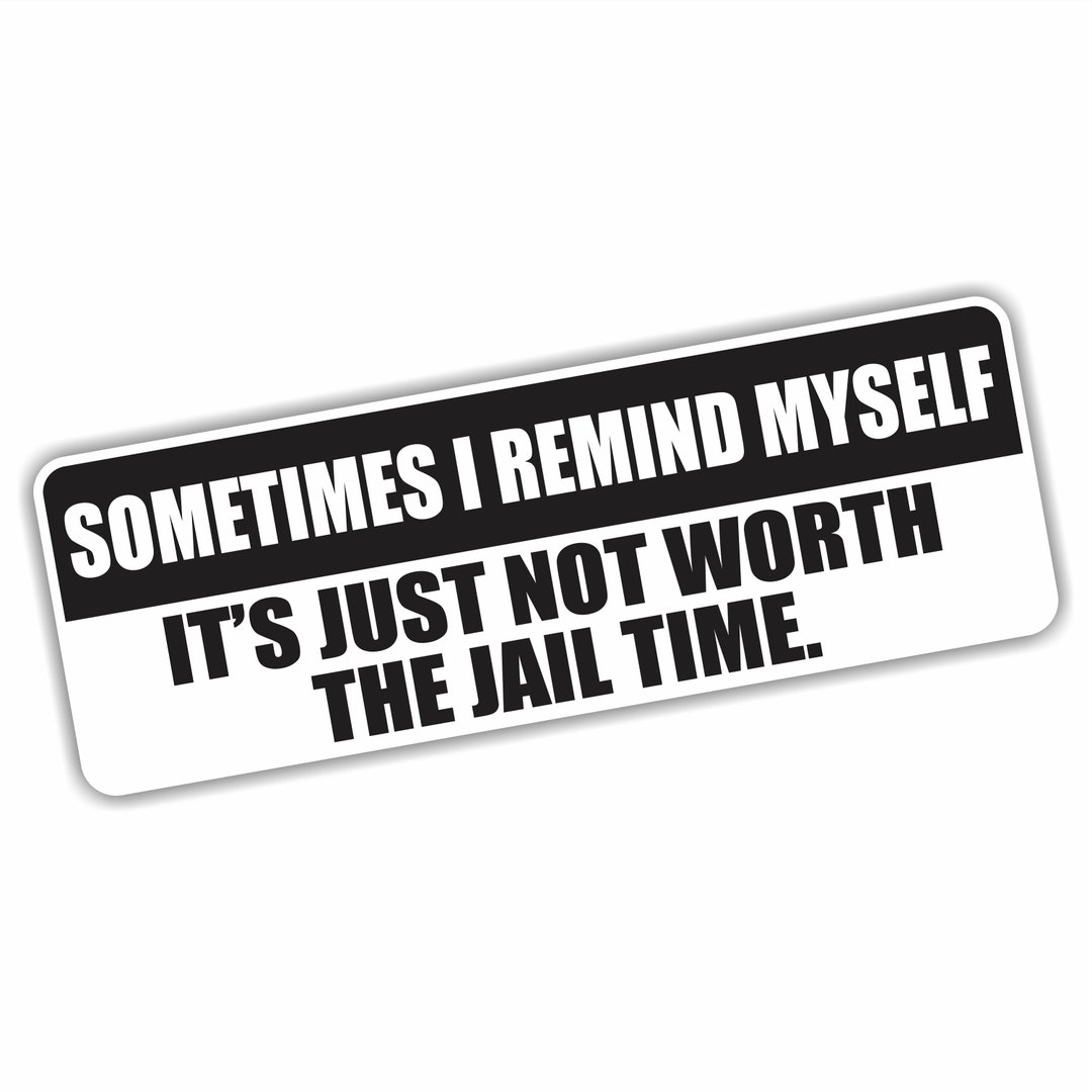 Sometimes I Remind Myself... Funny Bumper Sticker Vinyl Decal Sticker ...
