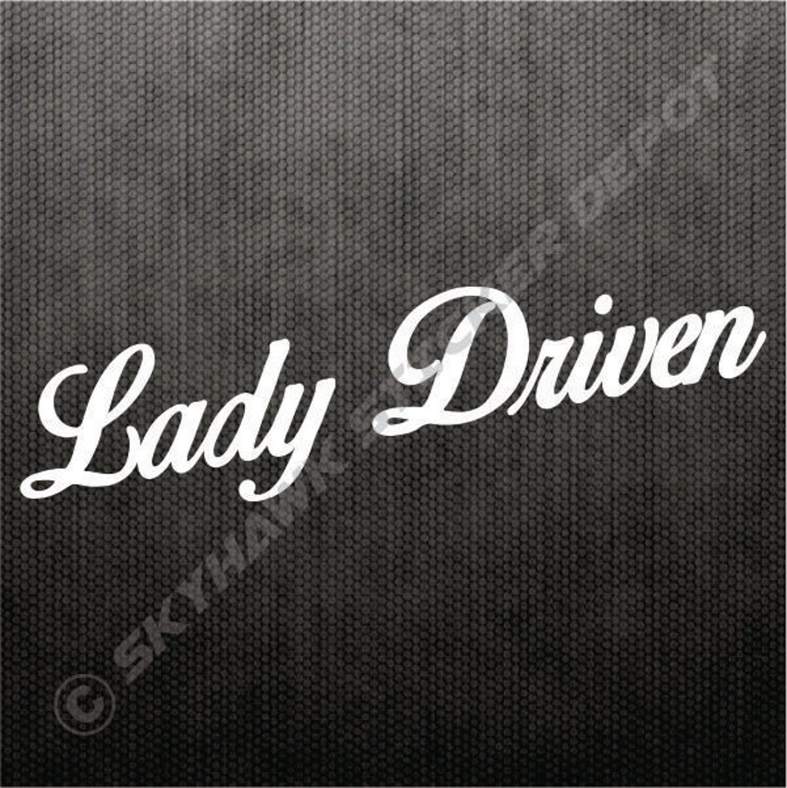 Lady Driven Bumper Sticker Vinyl Decal Car Truck SUV Woman - Etsy