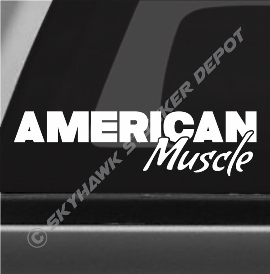 American Muscle Bumper Sticker Vinyl Decal USA Muscle off Road Coal ...
