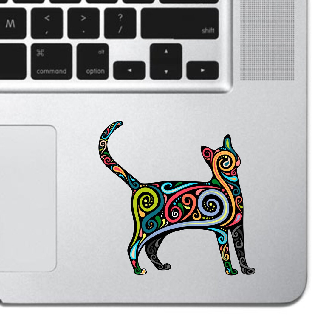 Cat Art Work Keyboard, Keypad Vinyl Decal Sticker Skin Track Pad ...