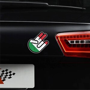 Shocker Italian Flag Bumper Sticker Vinyl Decal Italy Sport Car Bike ...
