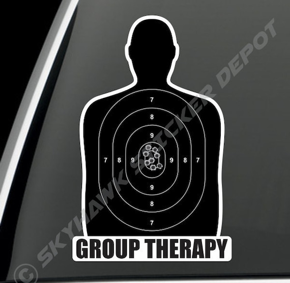Group Therapy Gun Target Sticker Vinyl Decal Bumper Sticker - Etsy