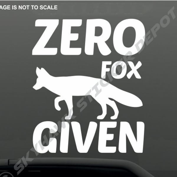 Zero Fox Given - Etsy