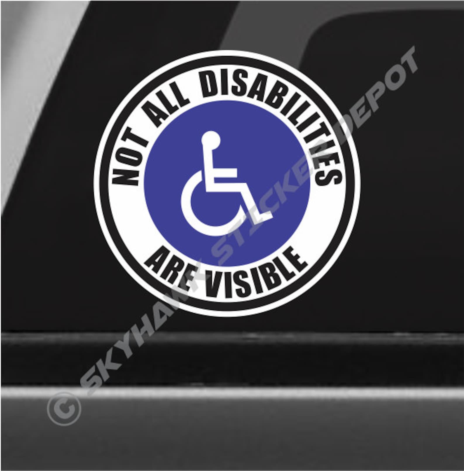 Not All Disabilities Are Visible Bumper Sticker Vinyl Decal | Etsy Canada