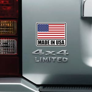 Made in USA America Sticker Vinyl Decal United States Flag Sticker ...