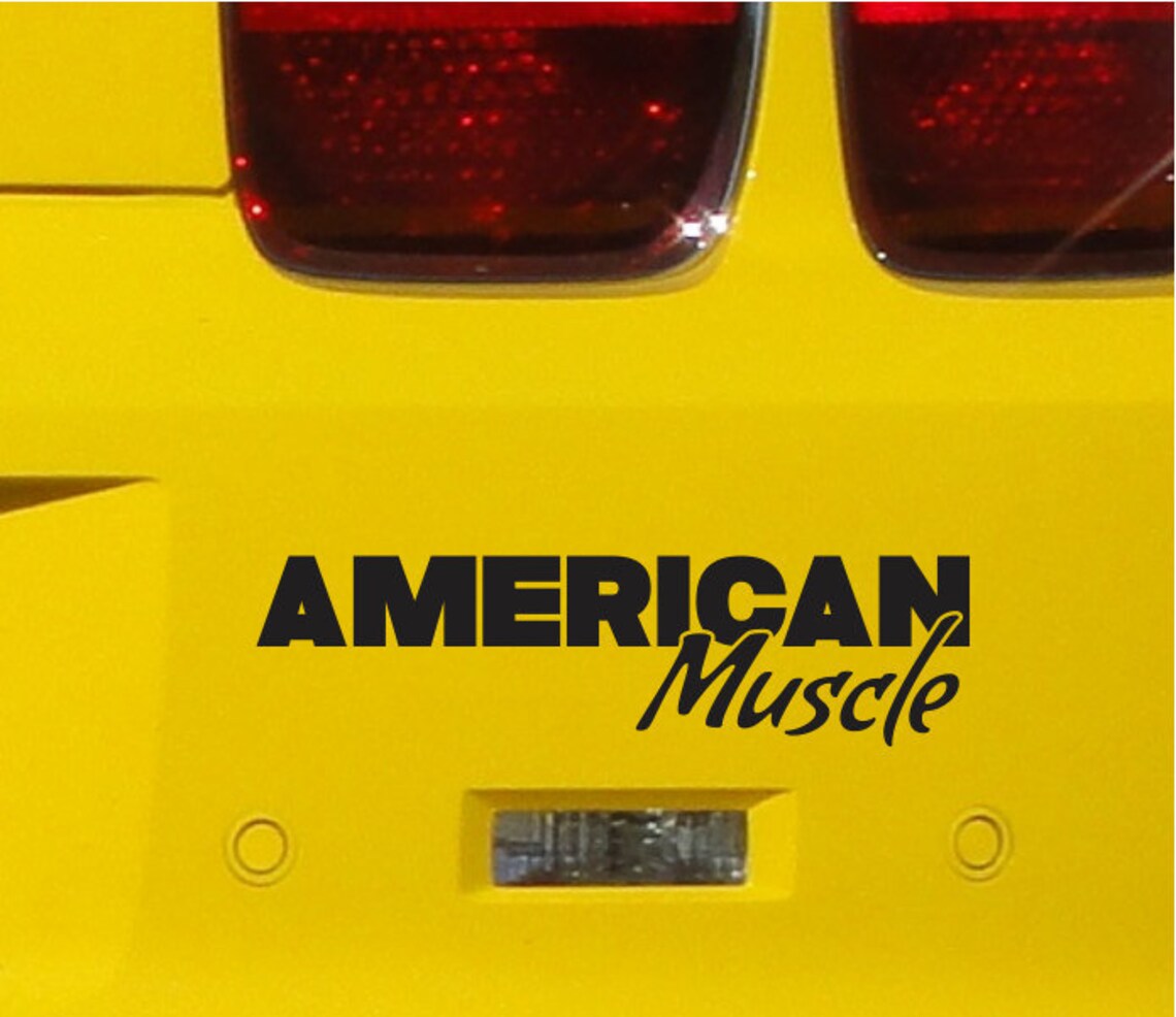 American Muscle Bumper Sticker Vinyl Decal USA Muscle off Road Coal ...