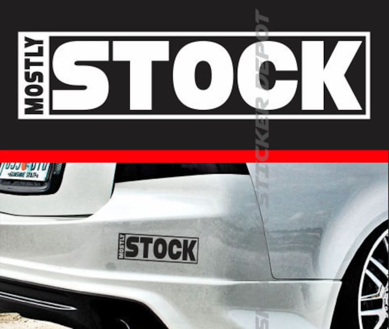 Mostly Stock Bumper Sticker Vinyl Decal Car Sticker Race Car | Etsy