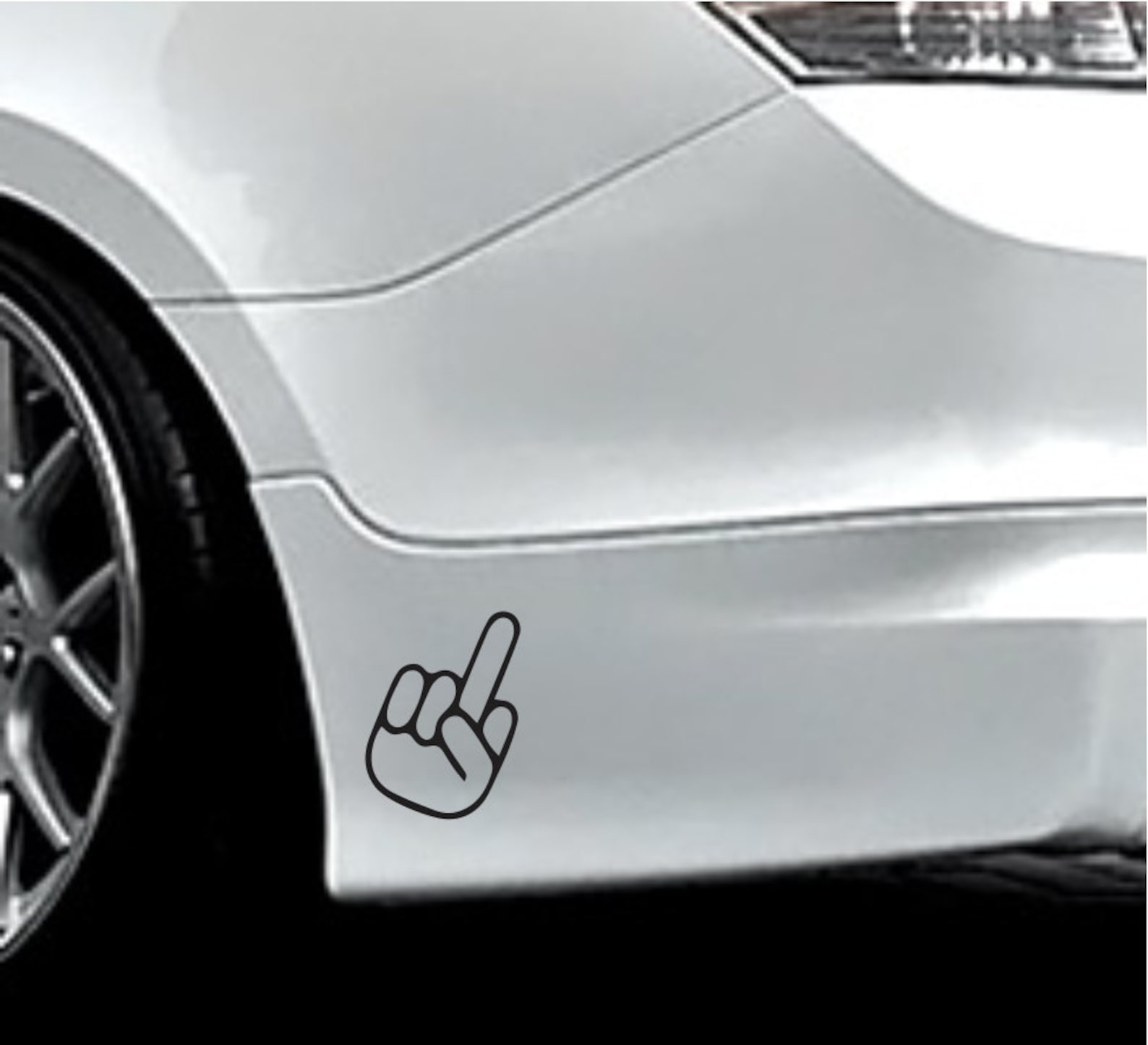 Middle Finger Funny Bumper Sticker Vinyl Decal Shocker JDM | Etsy