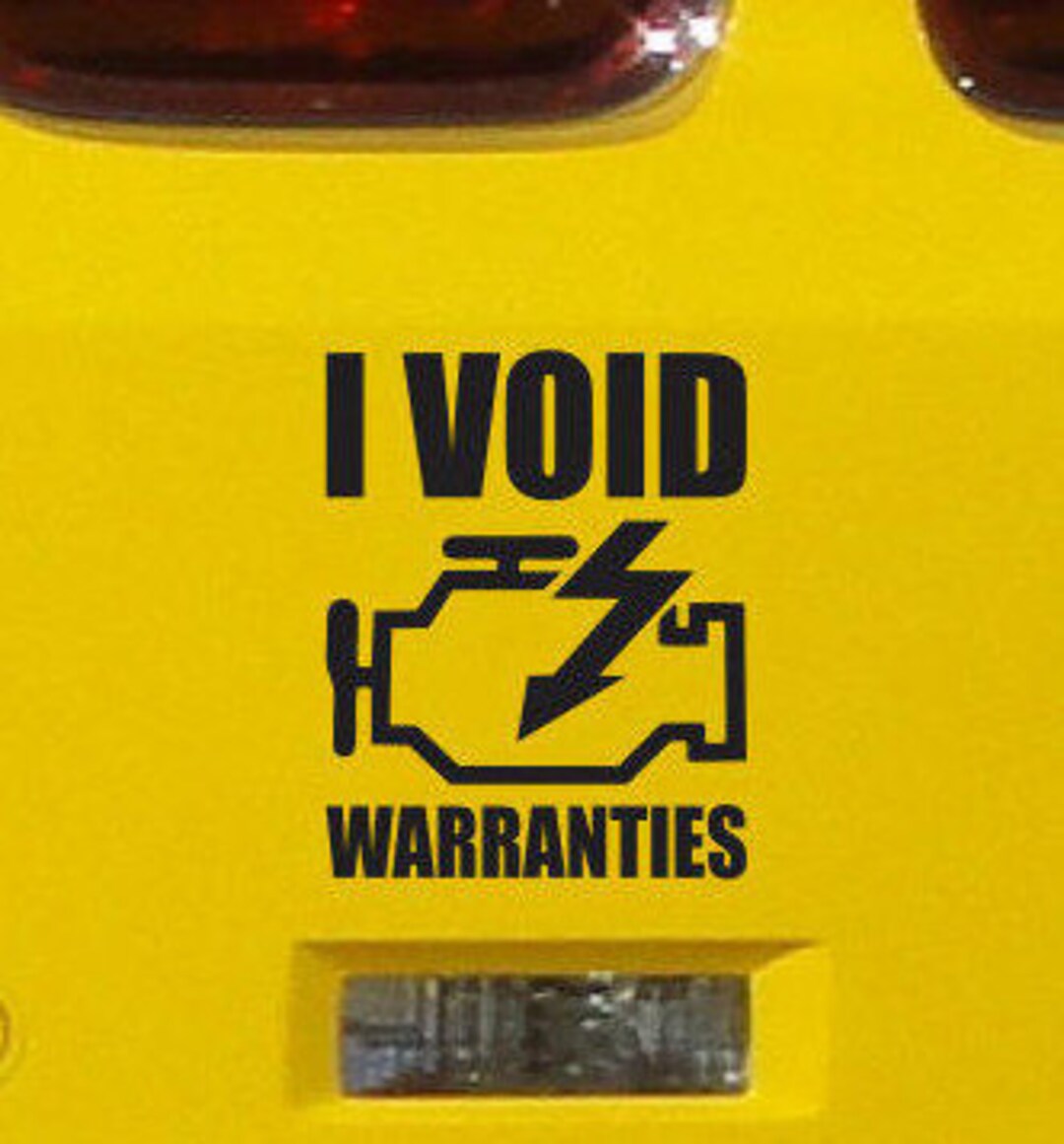 I Void Warranties Warranty Funny Bumper Sticker Vinyl Decal Self ...