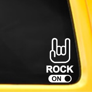 Rock on Switch Funny Bumper Sticker Vinyl Decal ACDC Kiss Hard Rock ...
