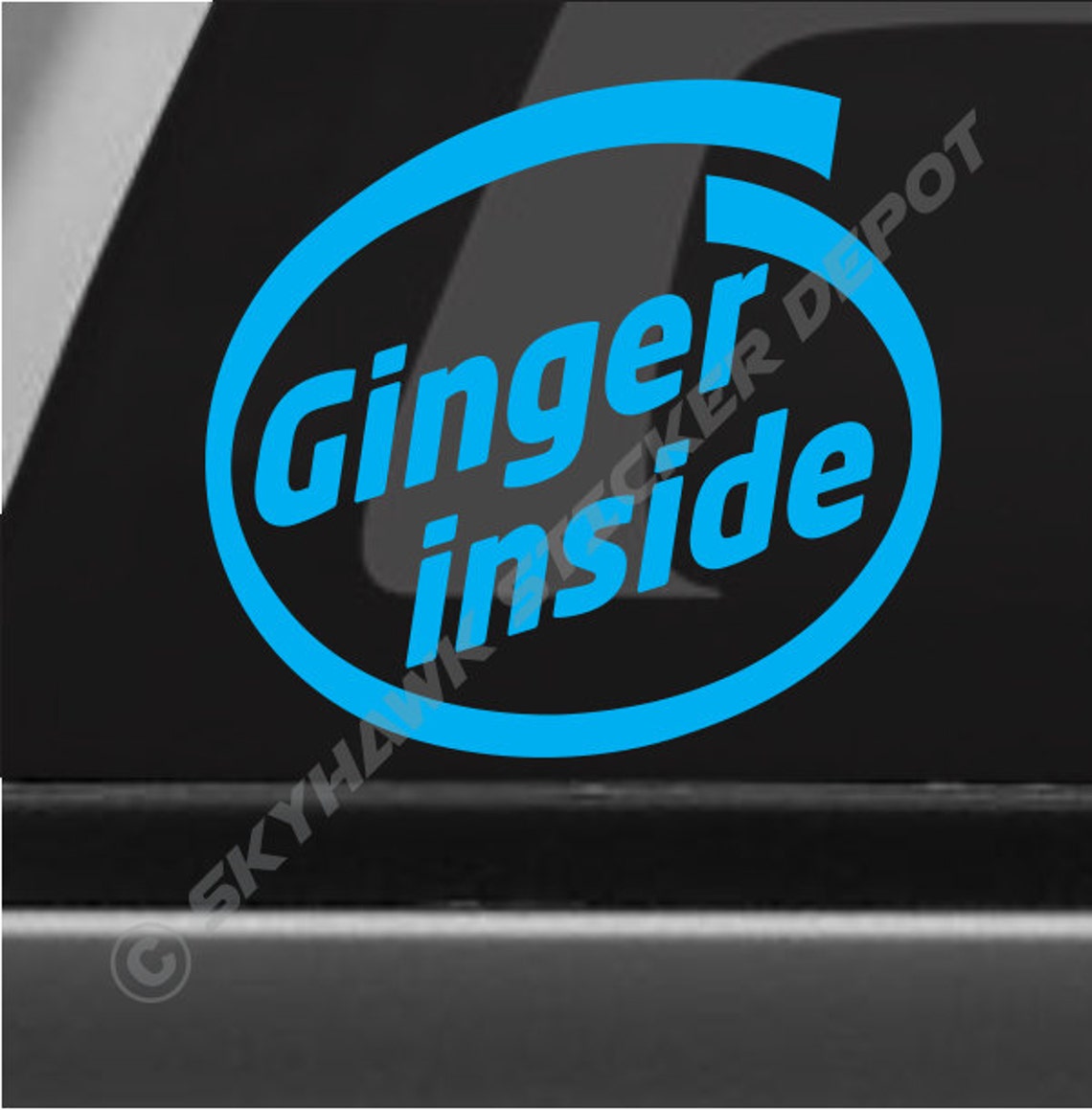 Ginger Inside Funny Bumper Sticker Vinyl Decal Car Truck SUV Window ...