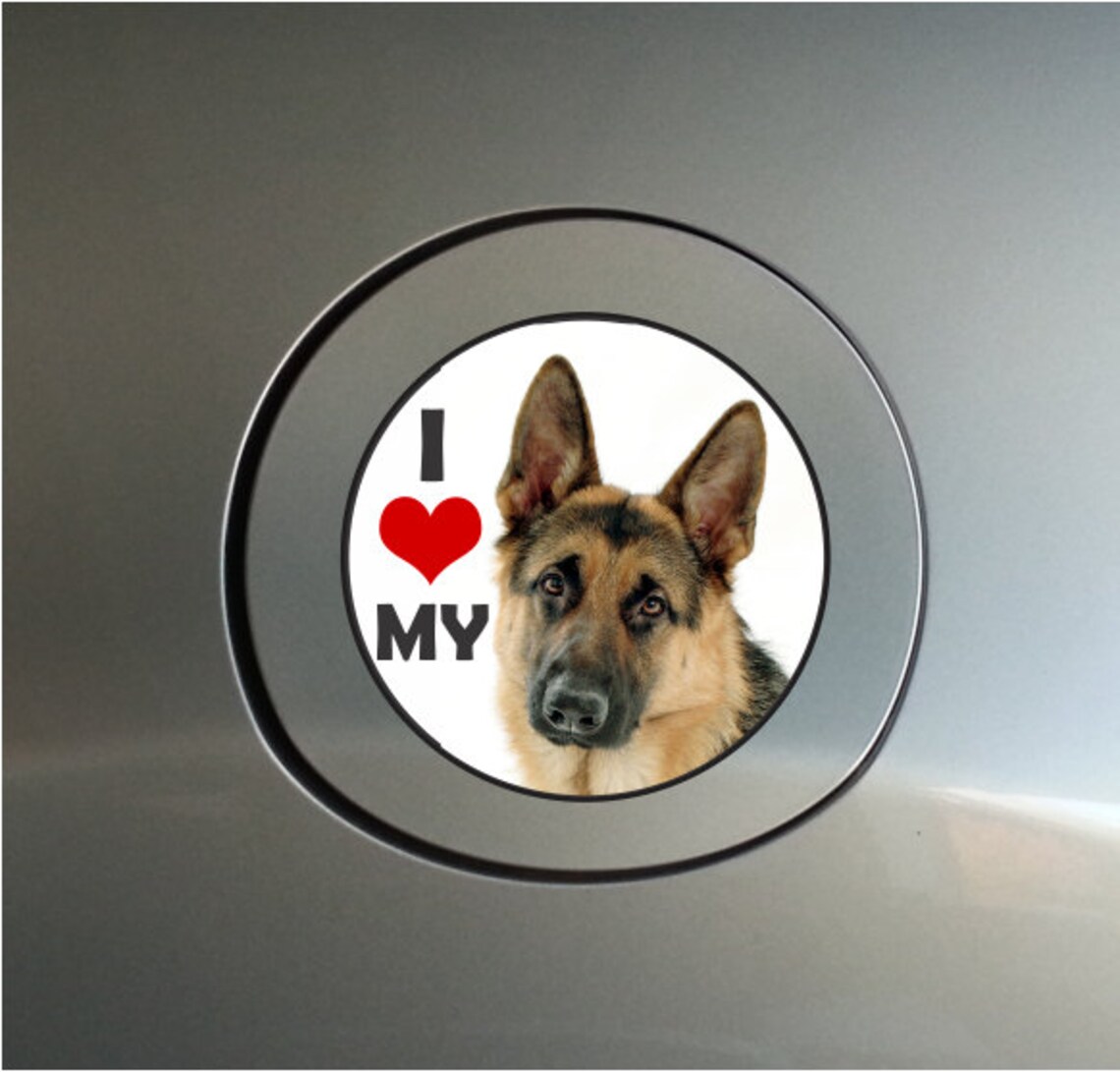 I Love My German Shepard Dog Bumper Sticker Vinyl Decal k9 | Etsy