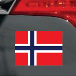 Norway Norwegian Flag Sticker Label Vinyl Decal Car Truck SUV Sticker ...