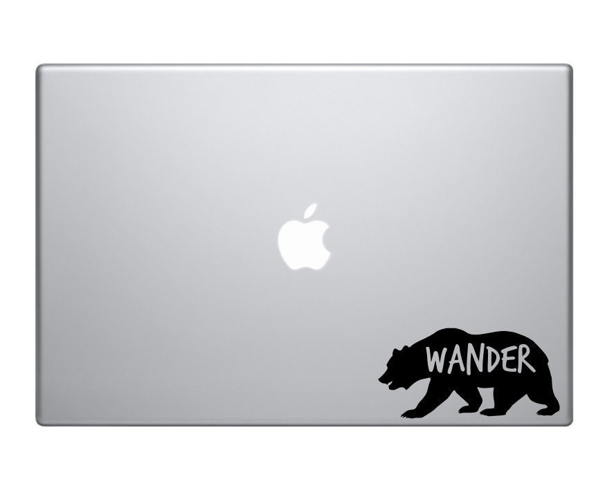 Wander Grizzly Bear Sticker Decal MacBook Pro Air 13 | Etsy