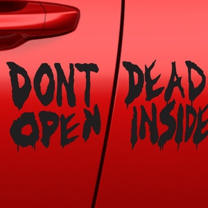 Don't Open Dead Inside Door Sticker Vinyl Decal Zombie Sticker for ...