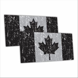 2 Pcs Canadian Flag Sticker Vinyl Decal Subdued Flag Sticker Maple Leaf ...