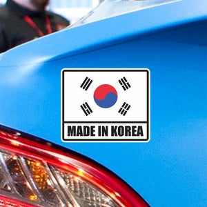 Made in Korea Vinyl Bumper Sticker Decal KDM Korean Flag Car Hatchback ...