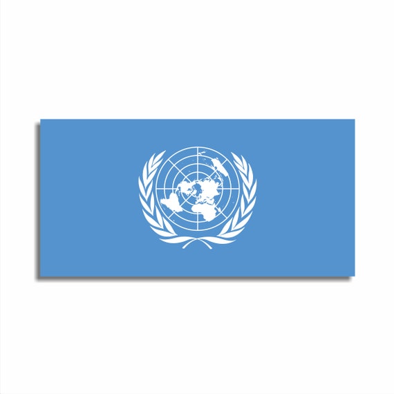 United Nations UN Flag Sticker Vinyl Decal Compatible With - Etsy