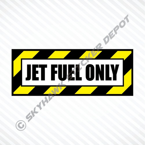 Jet Fuel Only Funny Sticker Vinyl Decal Diesel Truck Car Decal - Etsy ...