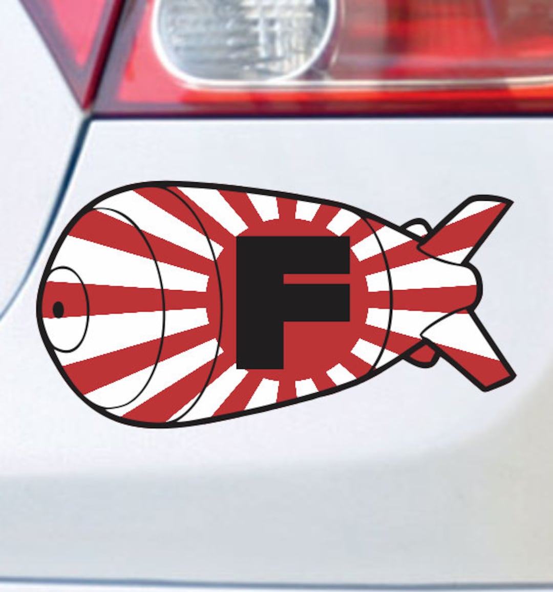 6" F Bomb Decal Rising Sun JDM Vinyl Decal Sticker Japan Japanese Flag ...