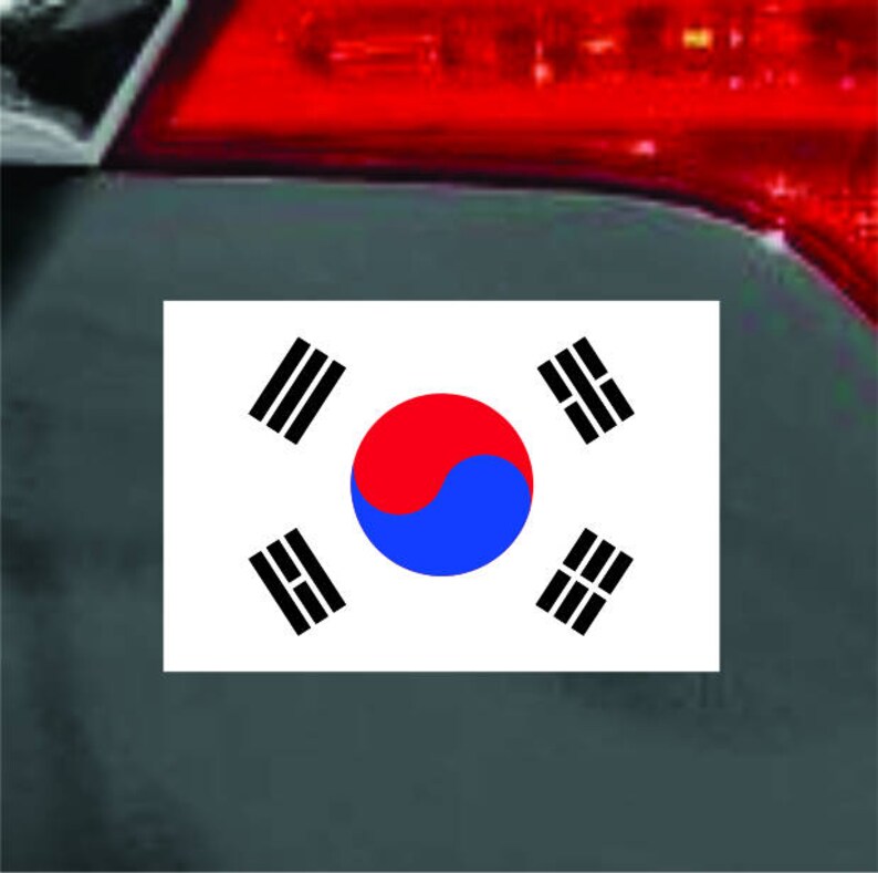 4 Korean Flag Vinyl Bumper Sticker Decal KDM Korea Car - Etsy