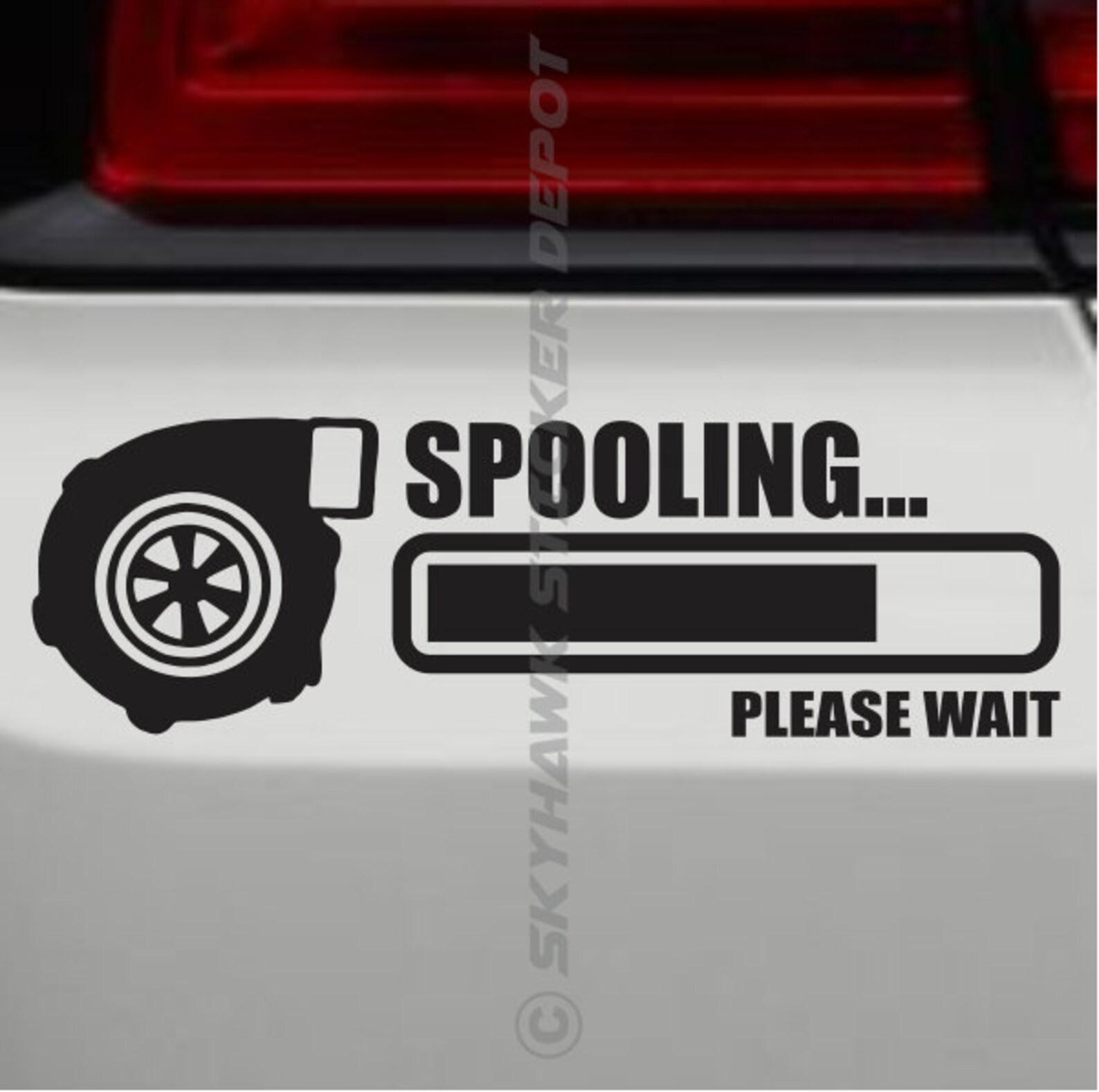 Spooling Please Wait Bumper Sticker Vinyl Decal Turbocharge | Etsy