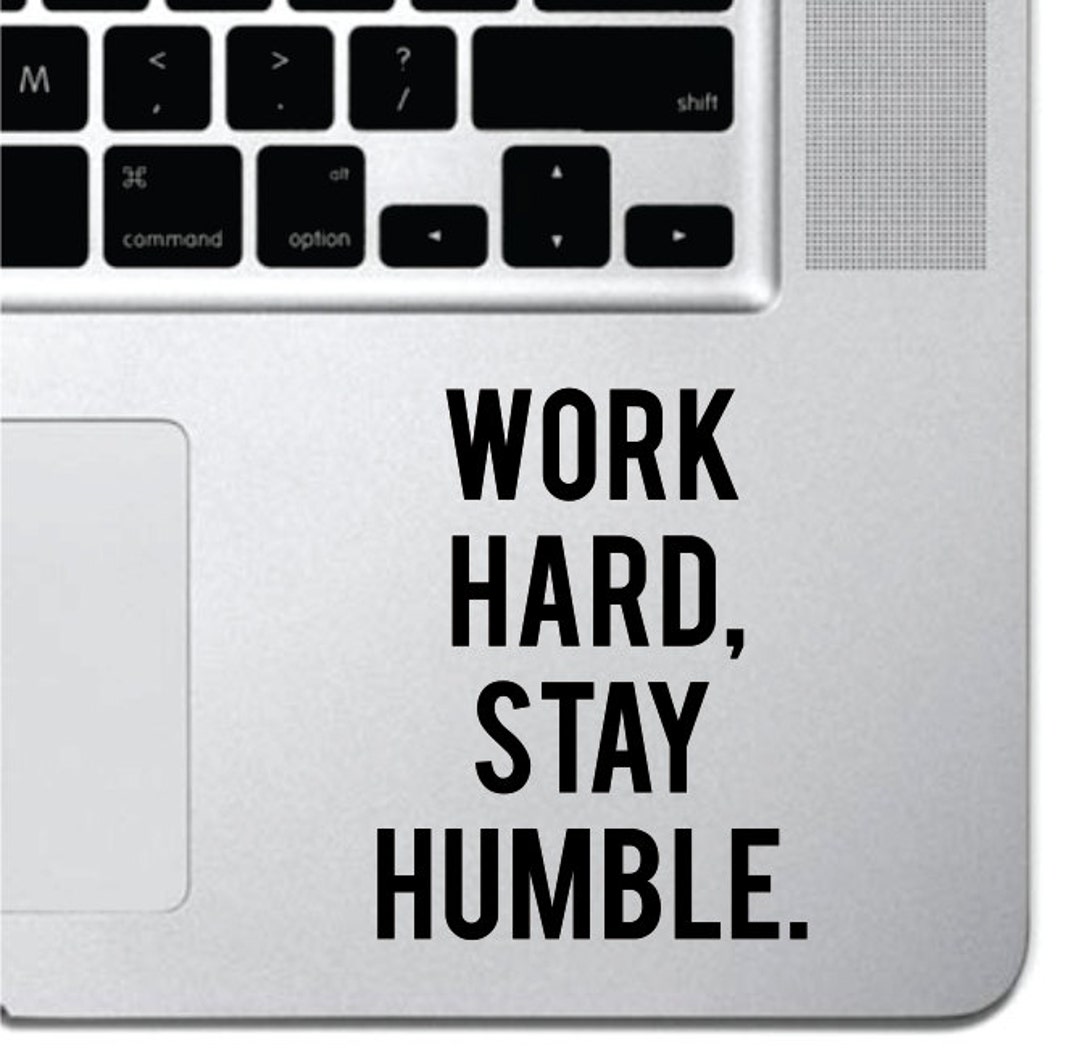 Work Hard Motivational MacBook Sticker Decal MacBook Pro Decal Air 13 ...