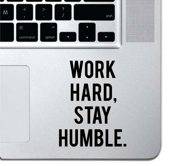 Work Hard Motivational Macbook Sticker Decal Macbook Pro Decal | Etsy ...