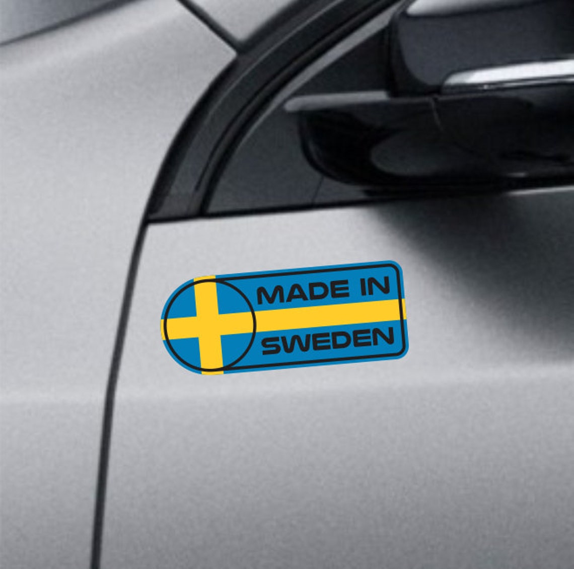 Made in Sweden Car Sticker Set Vinyl Decal Swedish Flag Sticker Self ...
