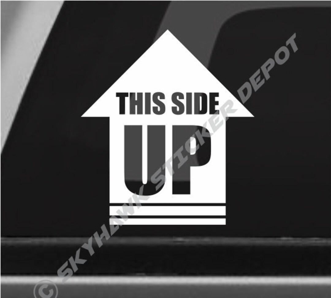 This Side up Funny Bumper Sticker Vinyl Decal Rock Crawler Decal 4x4 ...