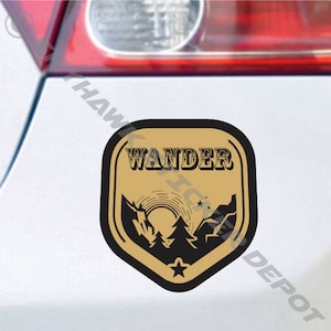 Wander Sticker Gold Color Vinyl Decal Laptop Decal Car Bumper Sticker ...