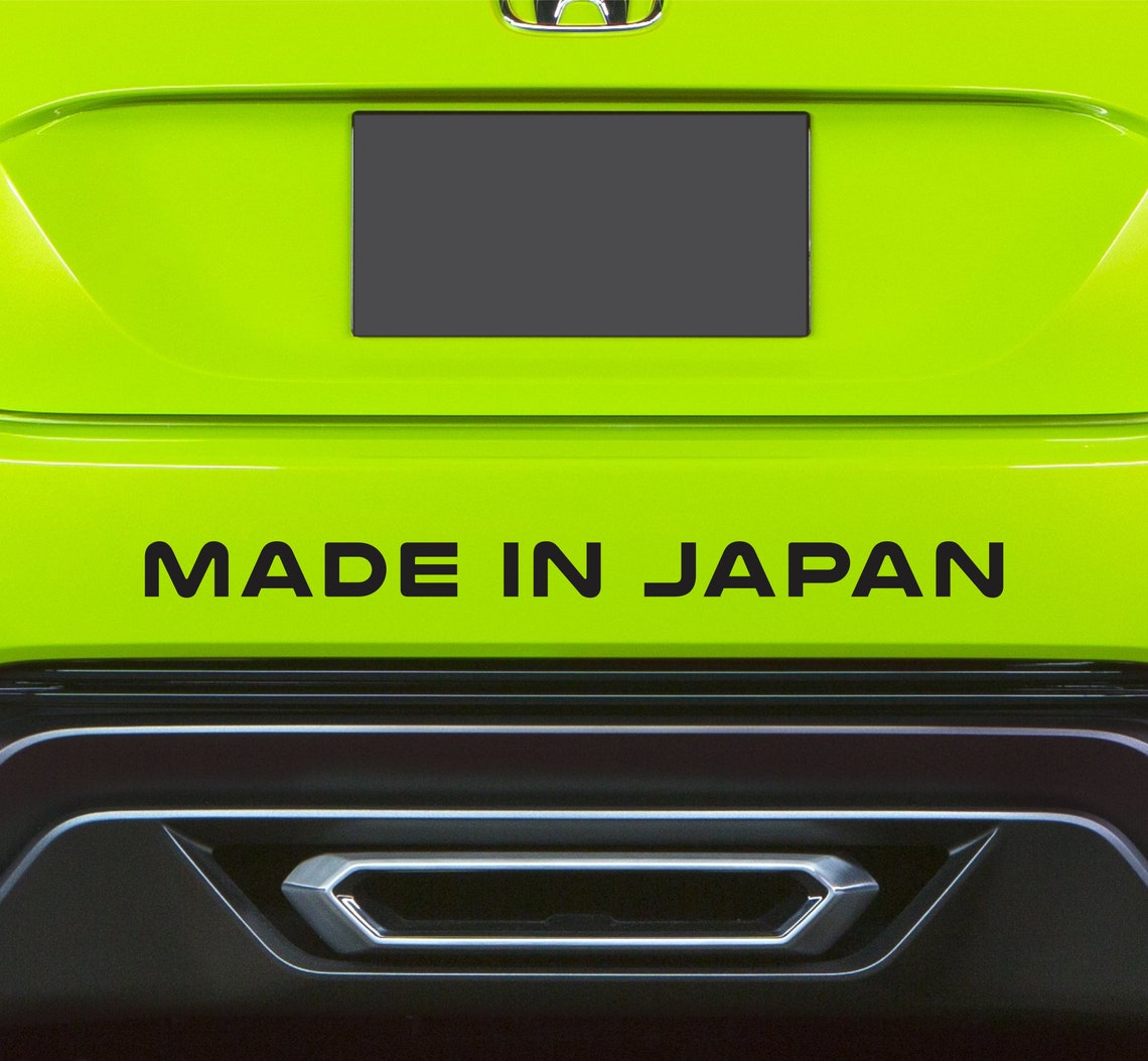 Made in Japan Windshield Sticker Vinyl Window Decal Japanese | Etsy