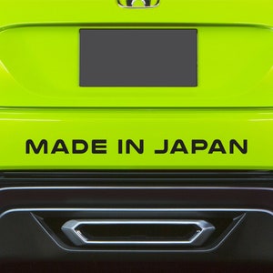 Made in Japan Windshield Sticker Vinyl Window Decal Japanese Sport Car ...
