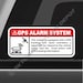 GPS Alarm System Warning Sticker Set Decal Set Label Vinyl Decal Anti ...