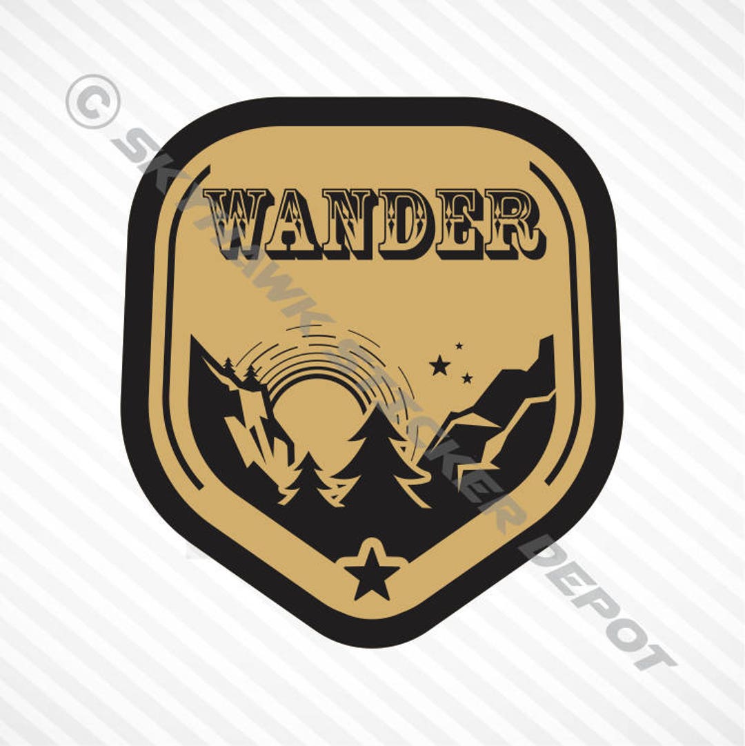 Wander Sticker Gold Color Vinyl Decal Laptop Decal Car Bumper Sticker ...