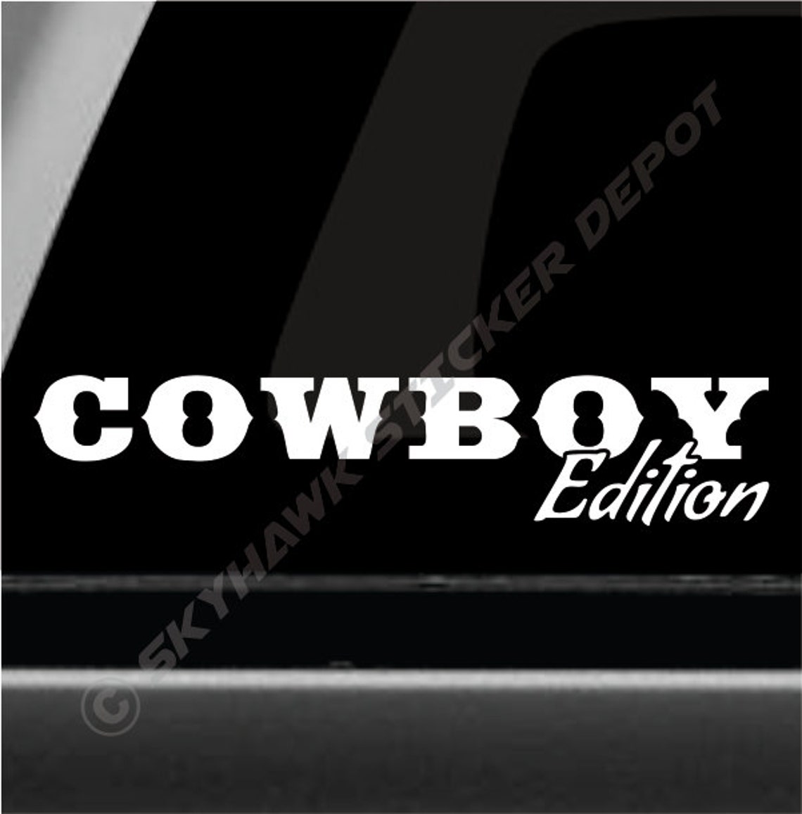Cowboy Edition Bumper Sticker Vinyl Decal Cowboy Sticker Truck - Etsy ...