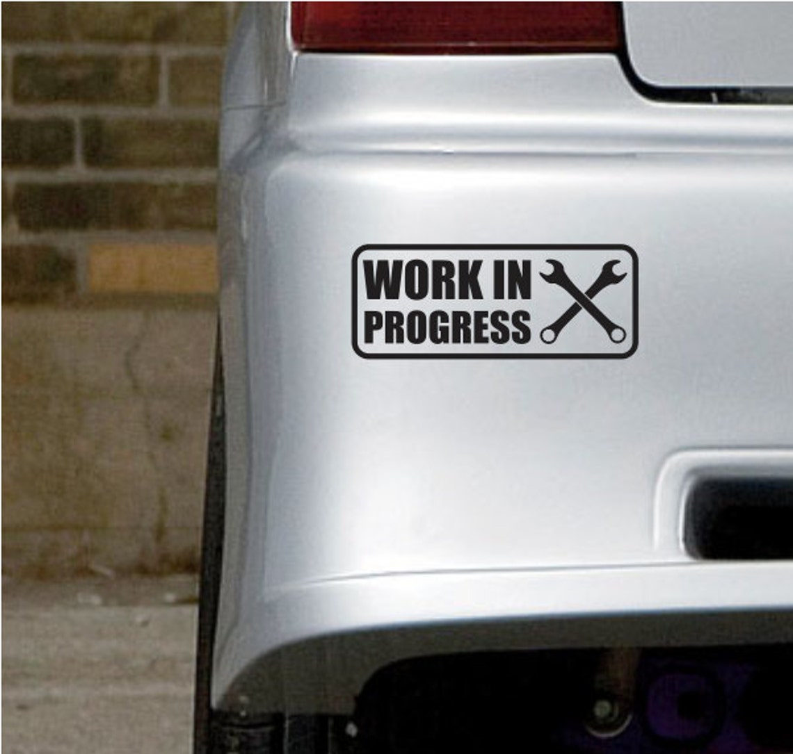 Work in Progress Bumper Sticker Vinyl Decal Project Car - Etsy