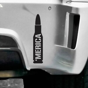 Merica Bullet Bumper Sticker Vinyl Decal - America United States ...