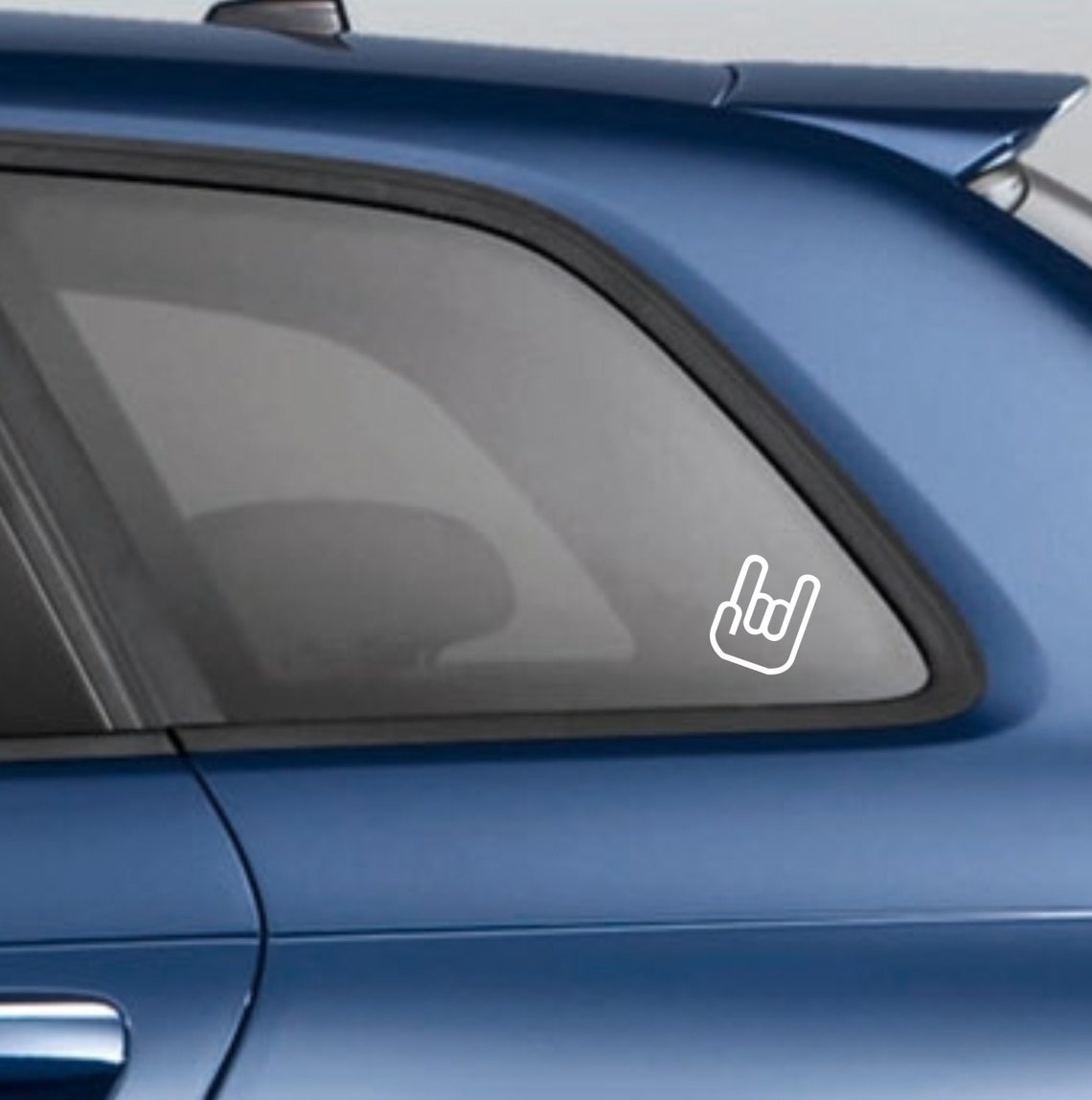 Rock on Hnad Sign Bumper Sticker Vinyl Decal Rocker - Etsy