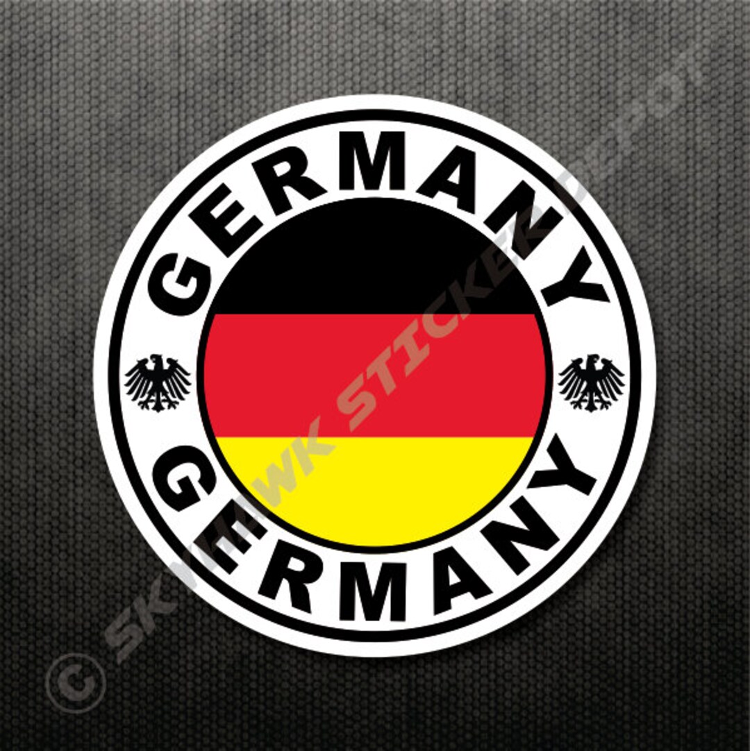 4" German Flag Sticker Vinyl Decal Germany Flag Sticker MacBook Air ...