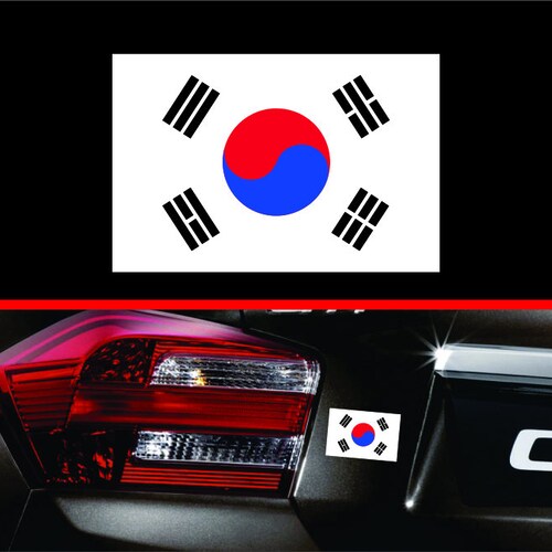 Made in Korea Car Sticker Set Vinyl Decal Korean Flag Sticker - Etsy